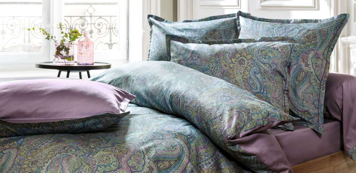 Linge de maison Linvosges, parure de lit, linge de bain, nappe